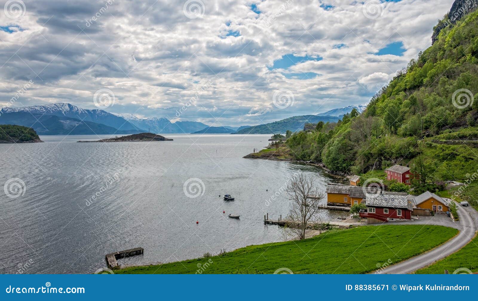 Hardanger fjord, Norway. stock image. Image of fjord - 88385671