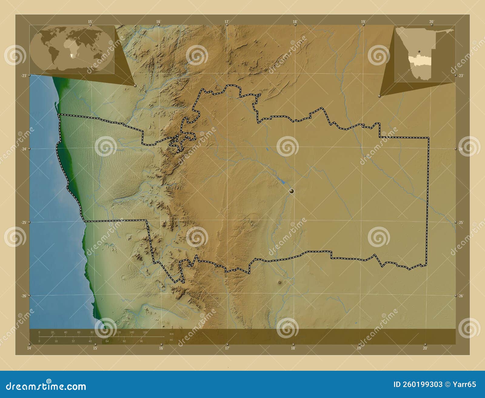 Hardap, Namibia. Physical. Capital Stock Illustration - Illustration of ...