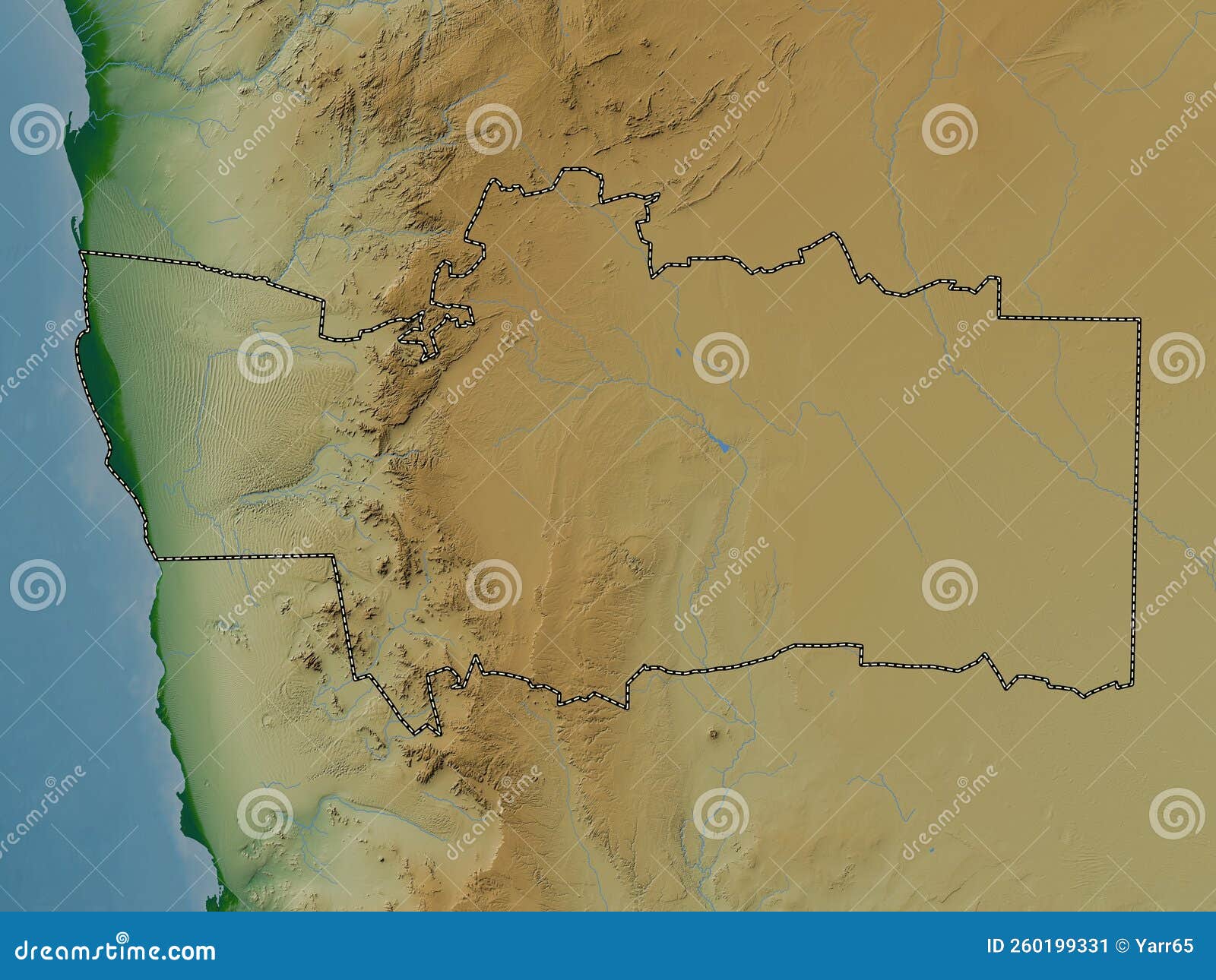 Hardap, Namibia. Physical. No Legend Stock Illustration - Illustration ...