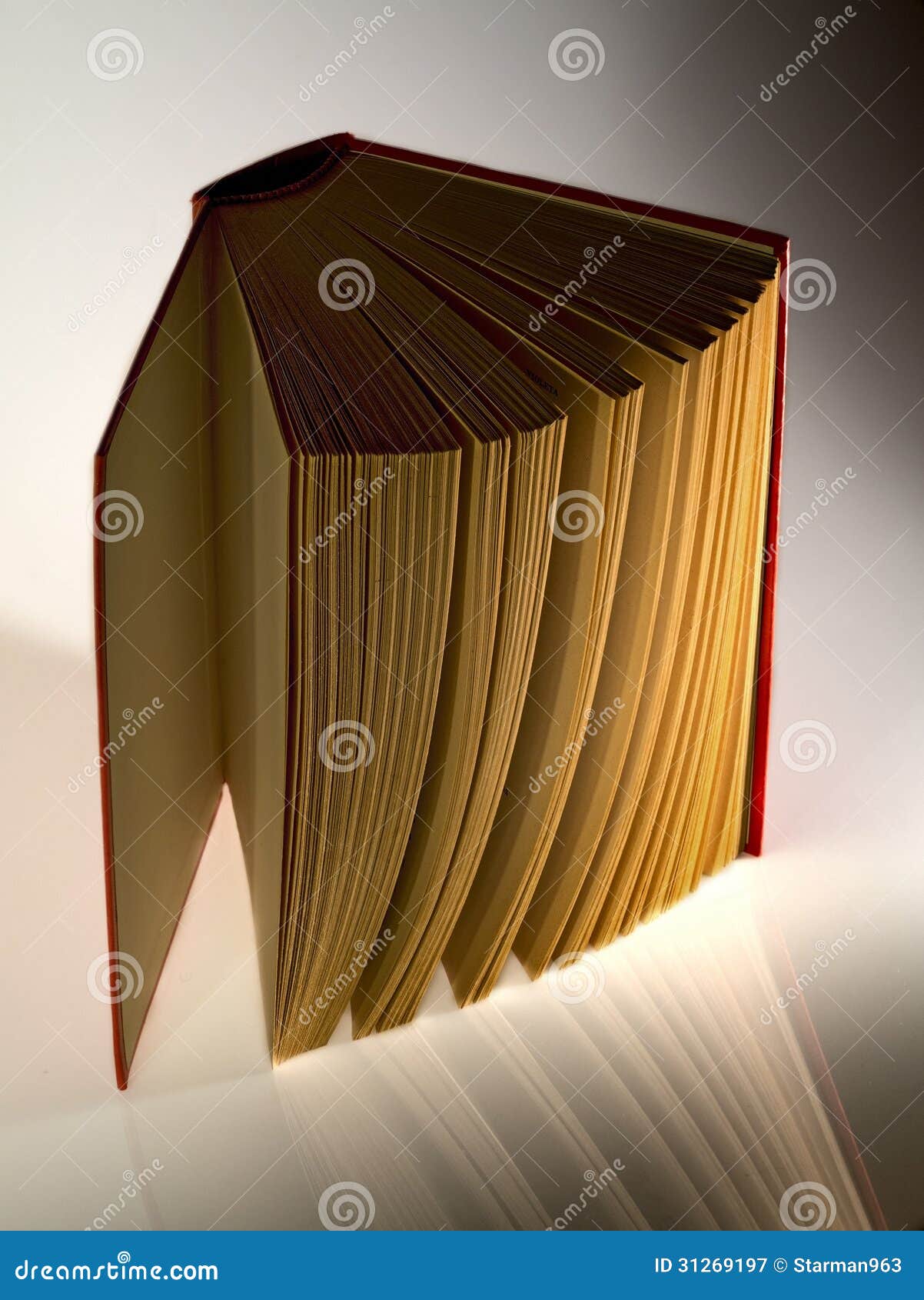 Hardback Book Opened Vertically Stock Image - Image of shadows, paper ...