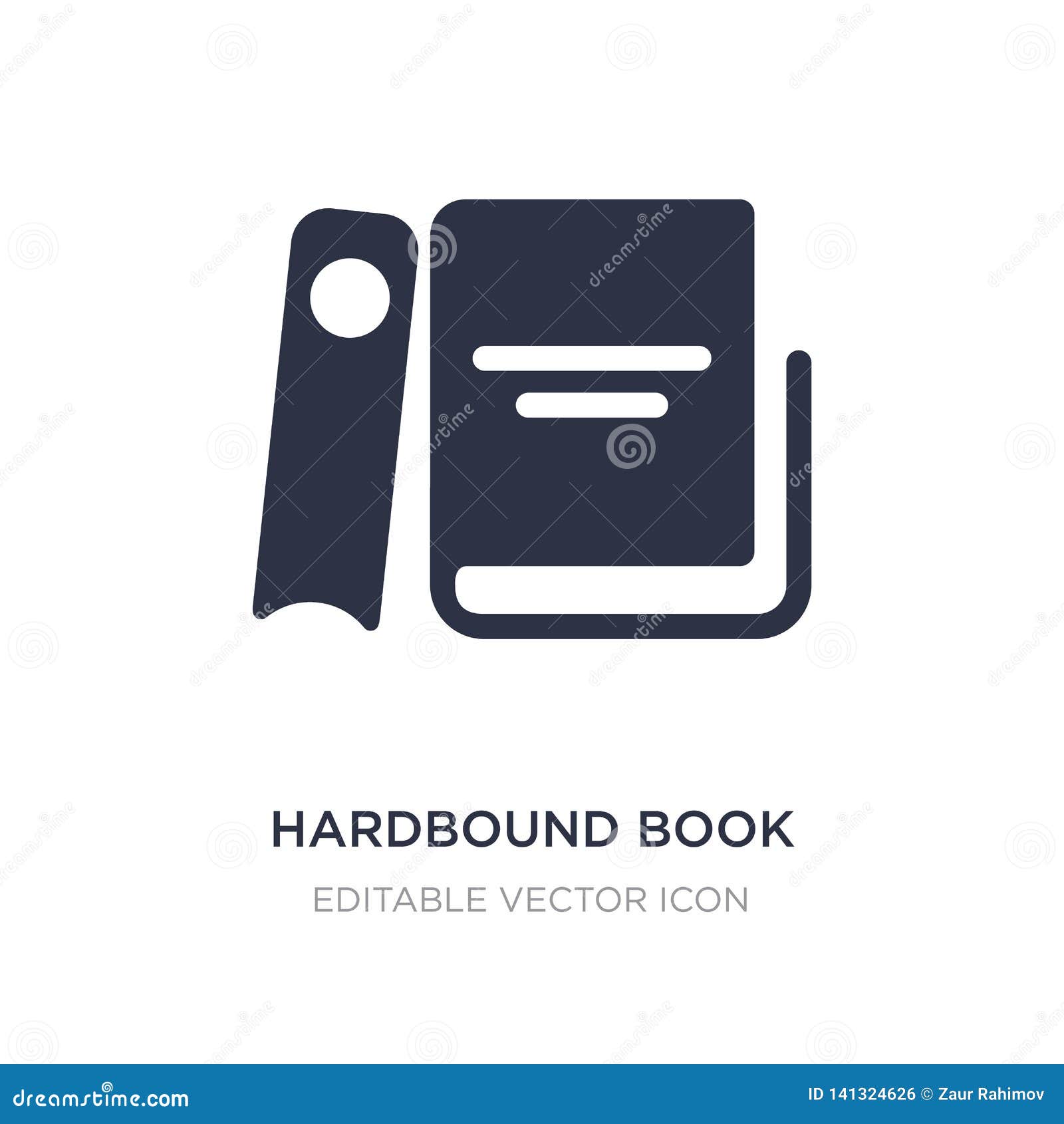 Hardbound Book Vector Icon On White Background. Flat Vector Hardbound ...