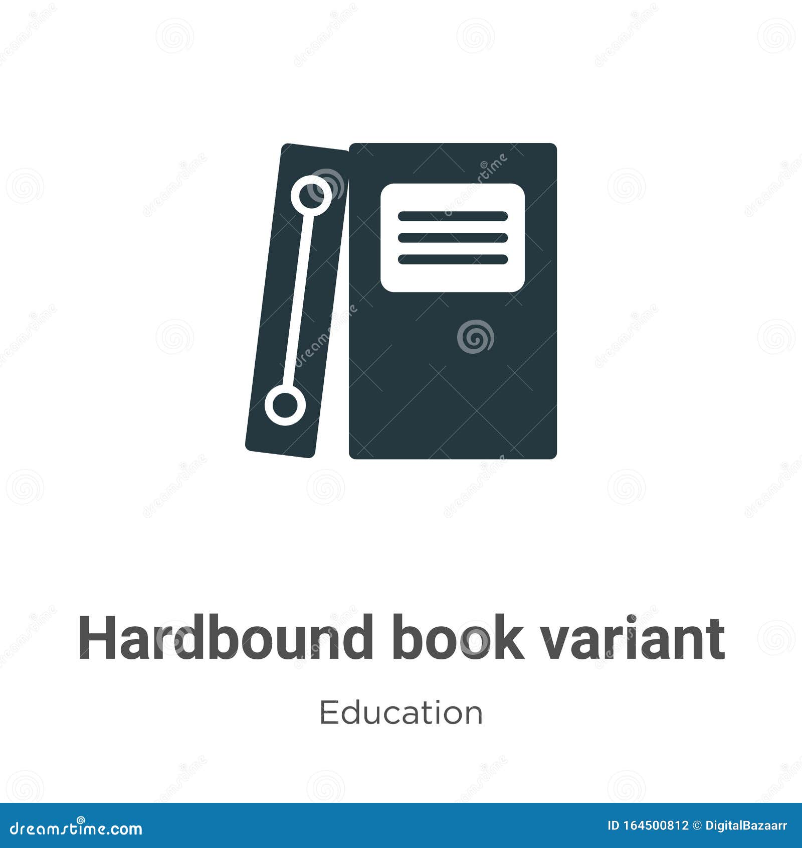 Hardbound Book Variant Vector Icon on White Background. Flat Vector ...