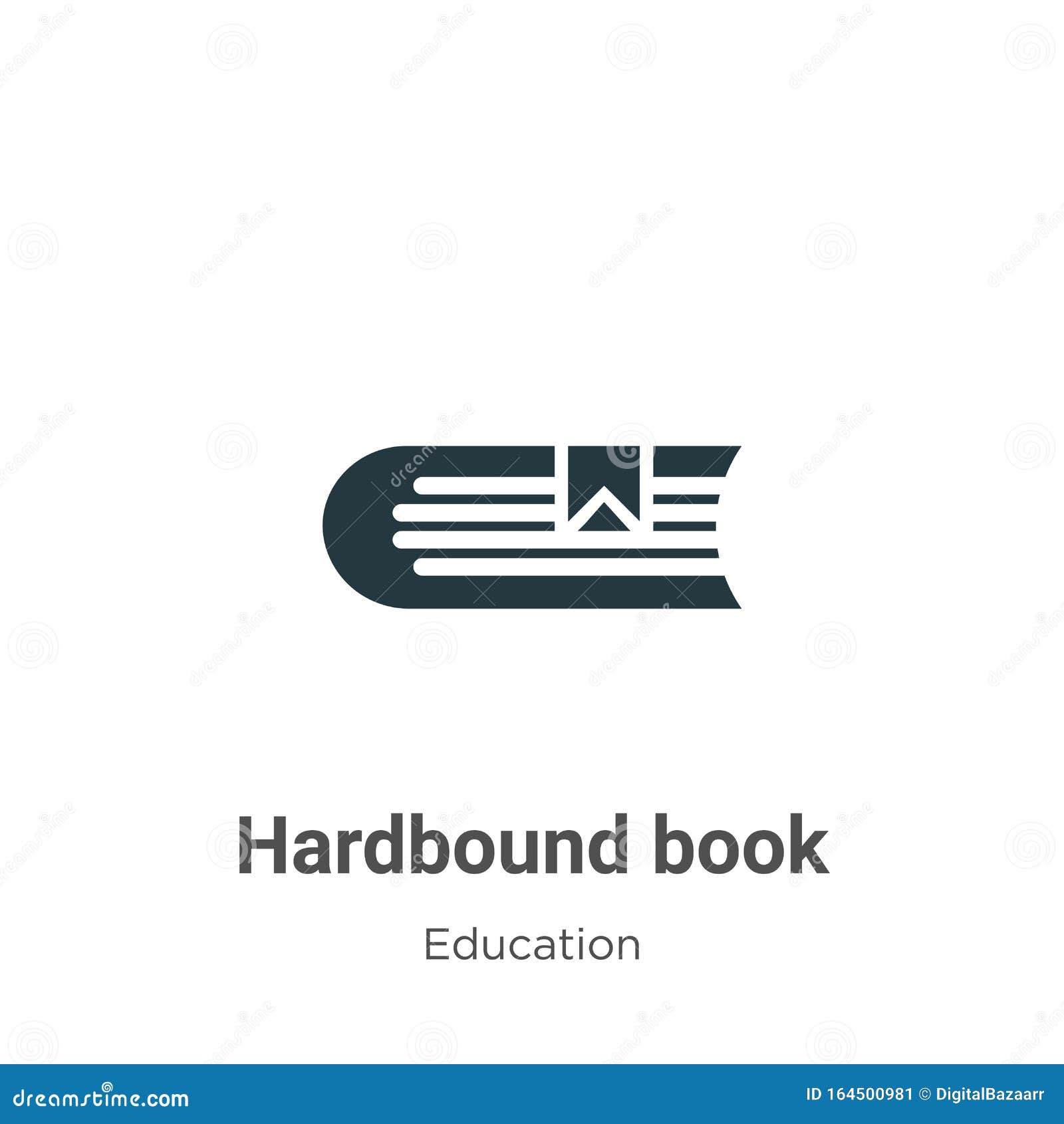 Hardbound Book Vector Icon On White Background. Flat Vector Hardbound ...