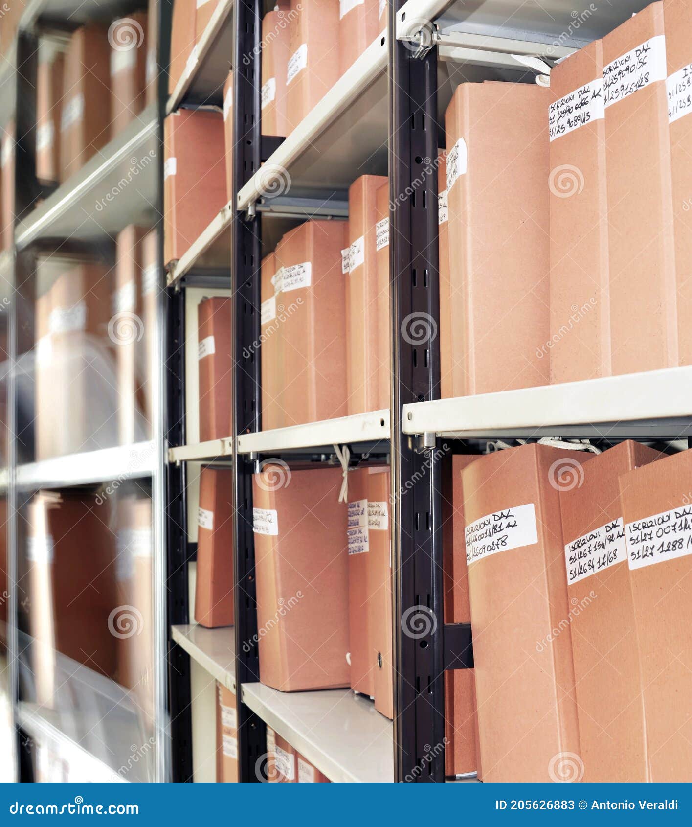 Hardcopy Archives of an Office. File Archive, Documents, Archiving ...
