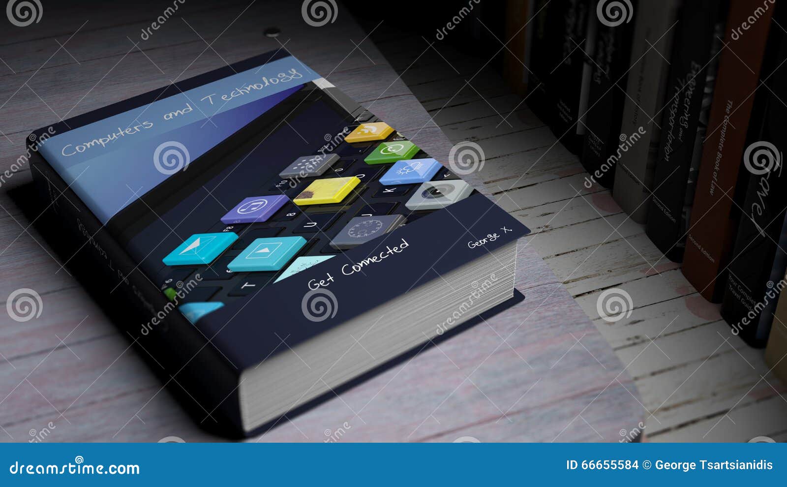 Hardcover Book on Computers and Technology with Illustration on Cover ...