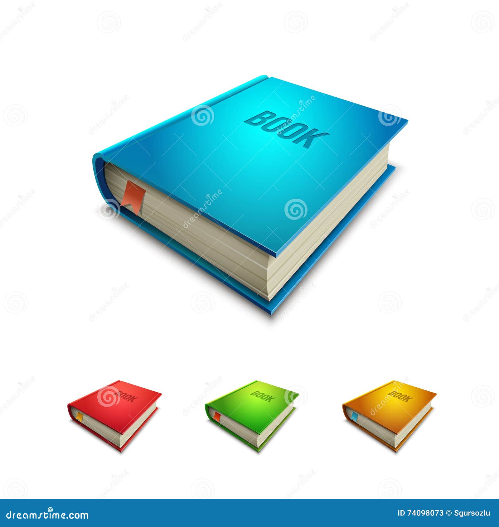 Hardcover Book Icon Set stock vector. Illustration of encyclopedia ...