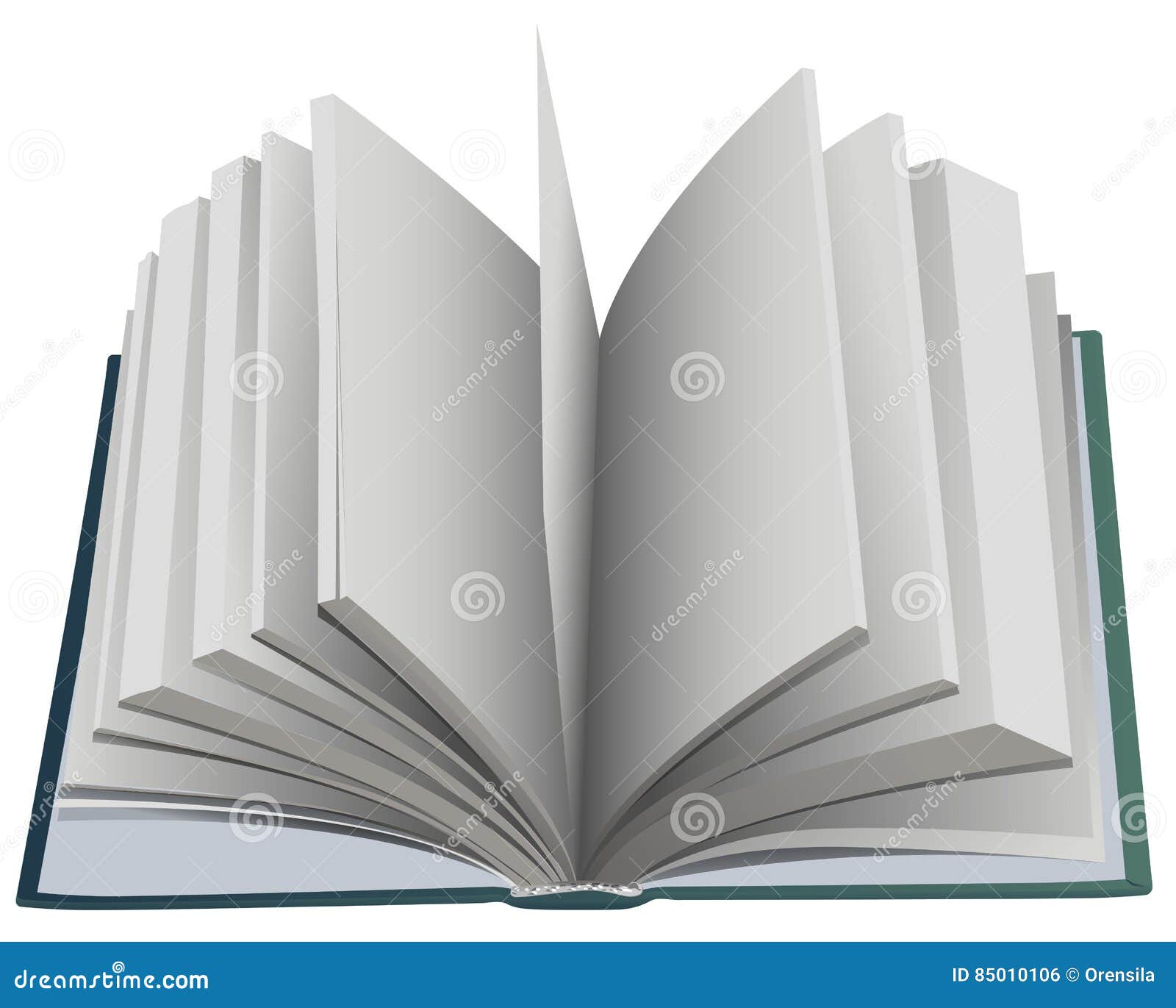 Hardcover Open Book Fan Page Stock Vector - Illustration of textbook ...