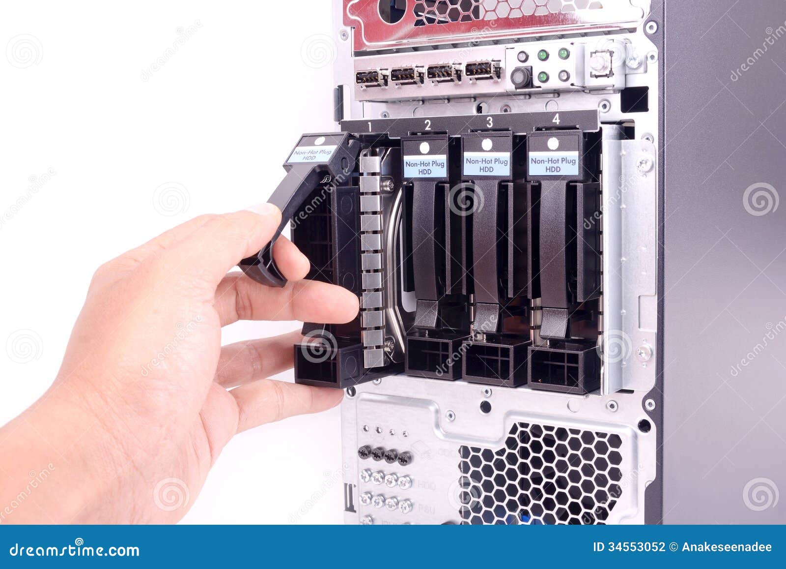 Harddisk bay stock photo. Image of linux, database, storage - 34553052