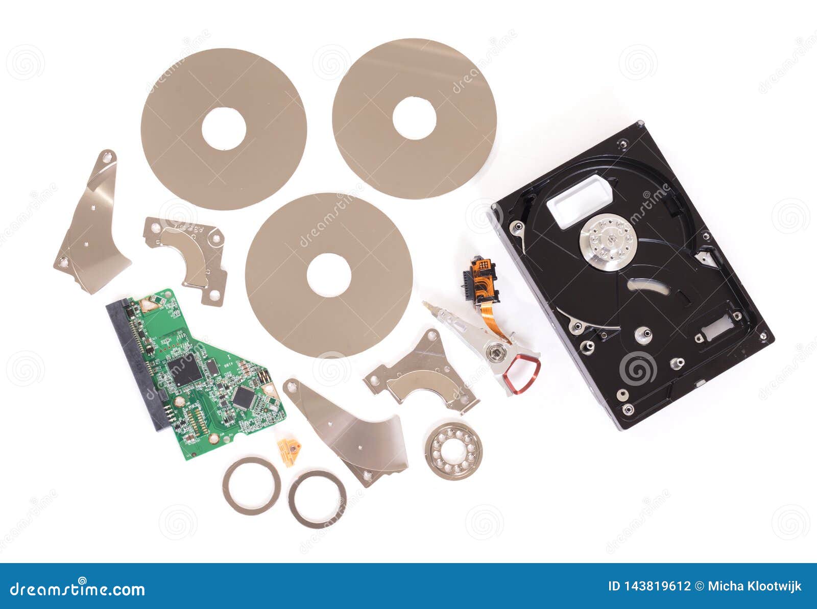 Harddisk Close-up Details of the Computer, Harddisk in Parts Stock ...
