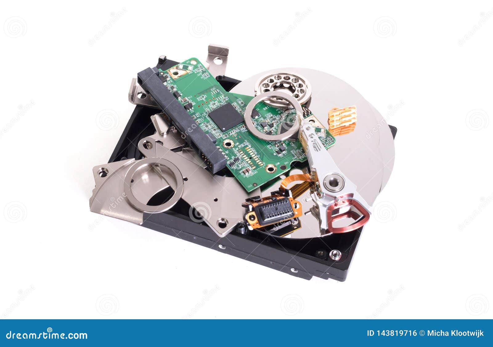 Harddisk Close-up Details of the Computer, Harddisk in Parts Stock ...