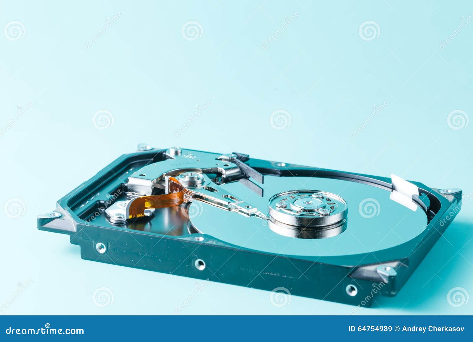 Harddisk Drive (HDD) with Top Cover Open Stock Image - Image of white ...