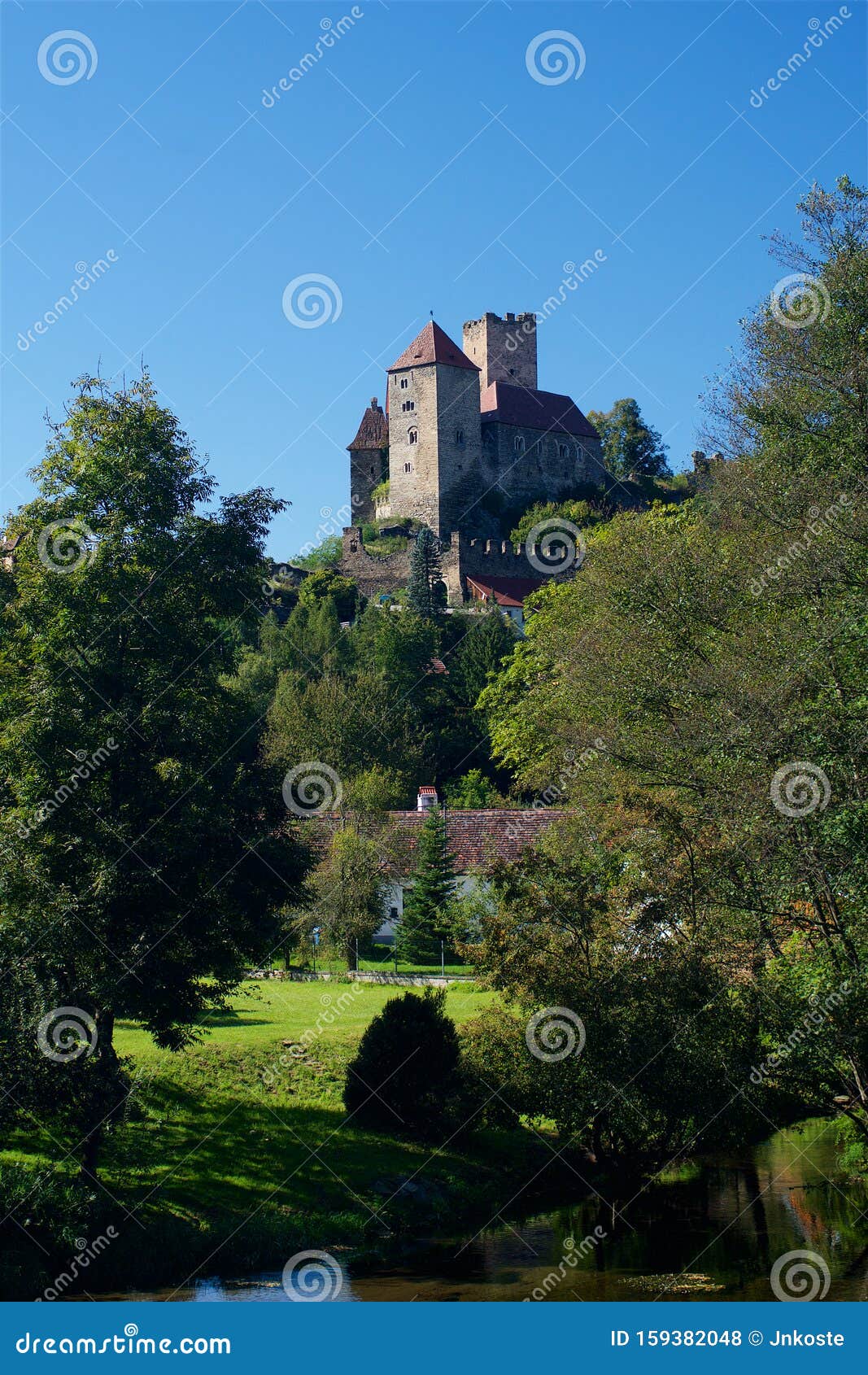 Hardegg Castle in Thayatal National Park in Austria Stock Photo - Image ...