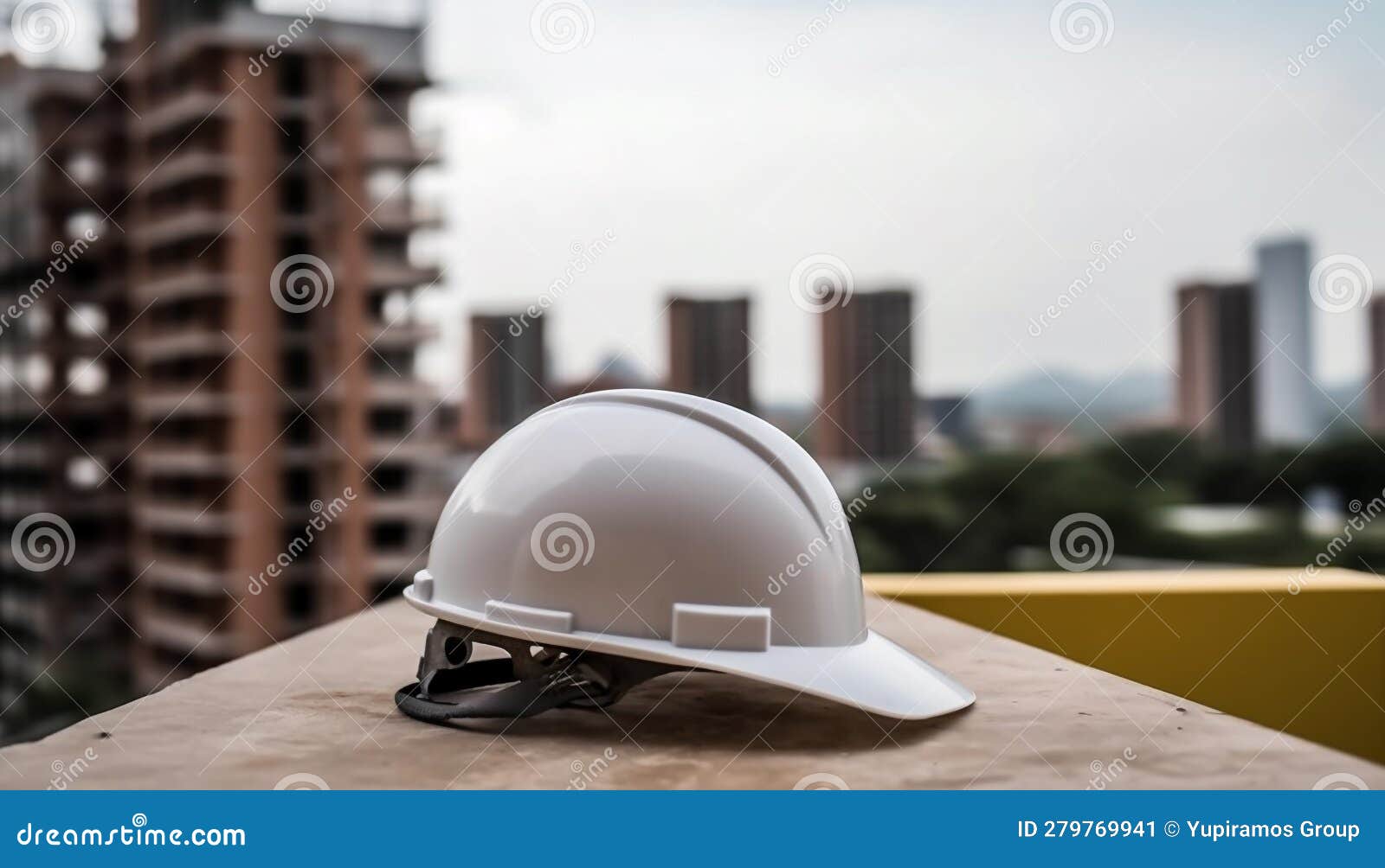 Hardhat Protects Construction Worker on Dangerous Building Site in City ...
