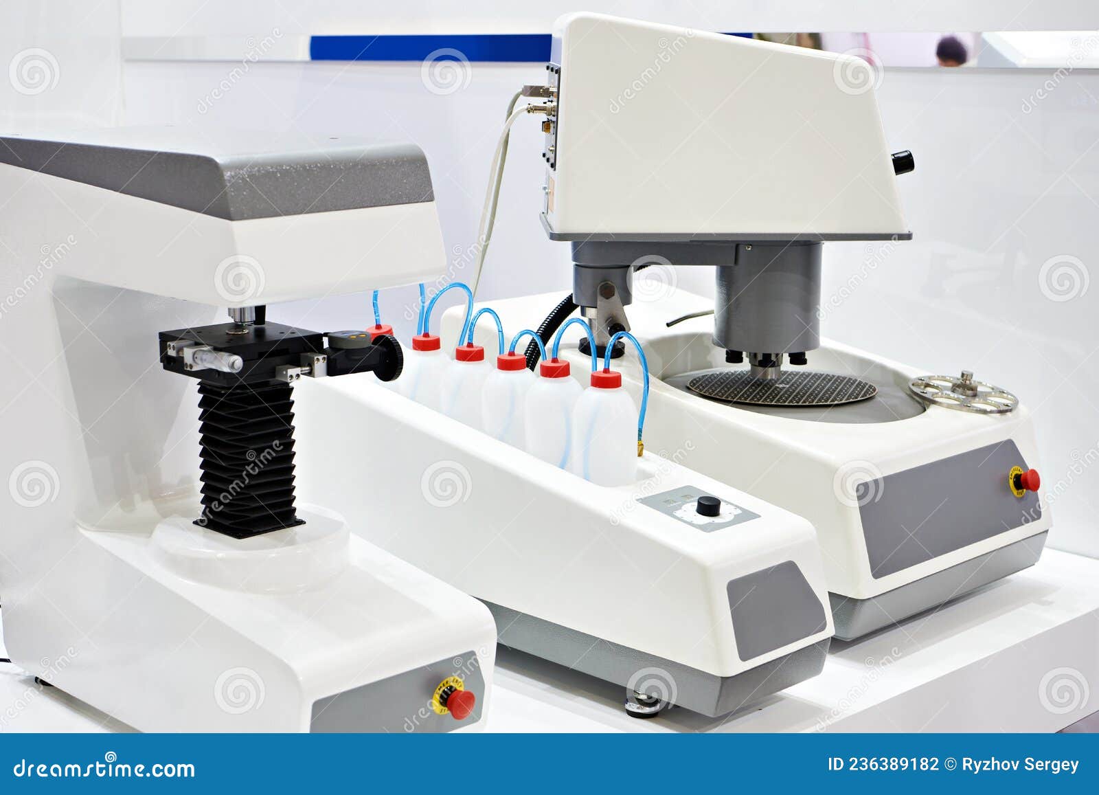 Hardness Tester and Grinding Polishing Machine Stock Photo - Image of ...