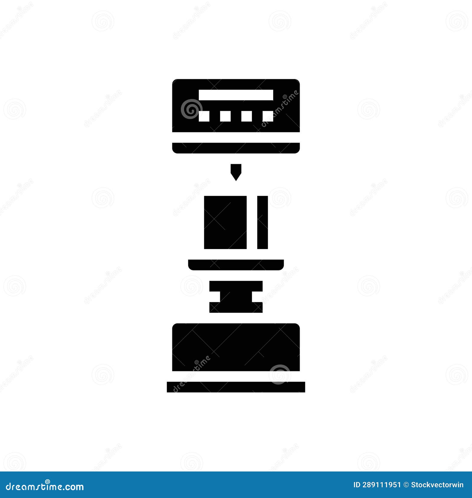 Hardness Testing Materials Engineering Glyph Icon Vector Illustration ...