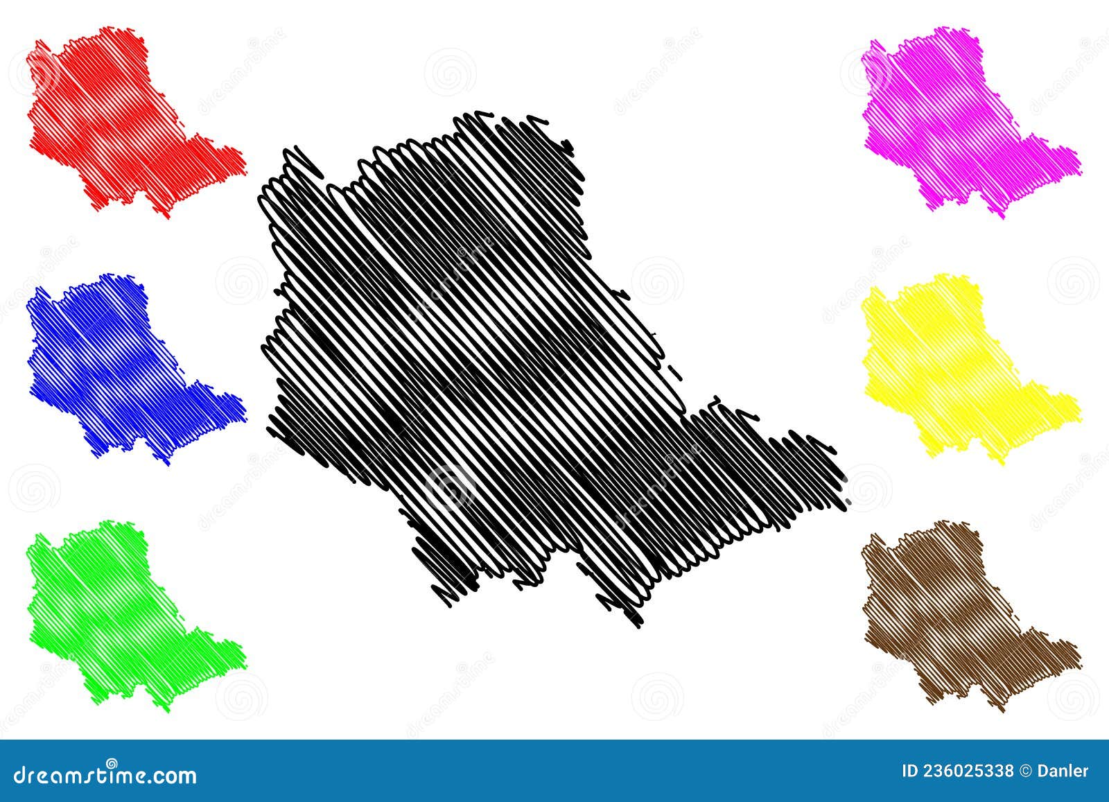 Hardoi District Uttar Pradesh State, Republic of India Map Vector ...