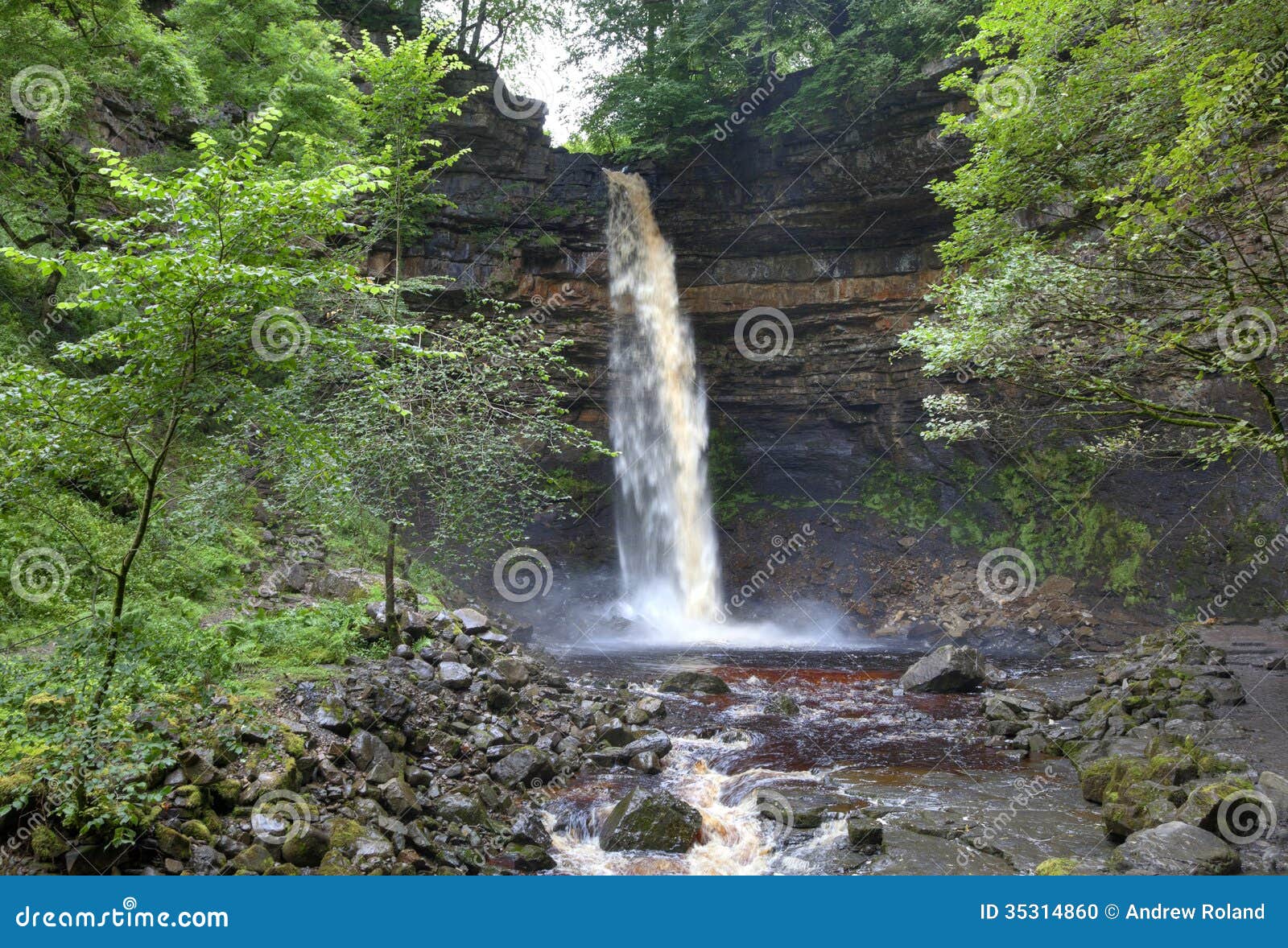 Hardraw Force, Yorkshire stock photo. Image of flow, kingdom - 35314860