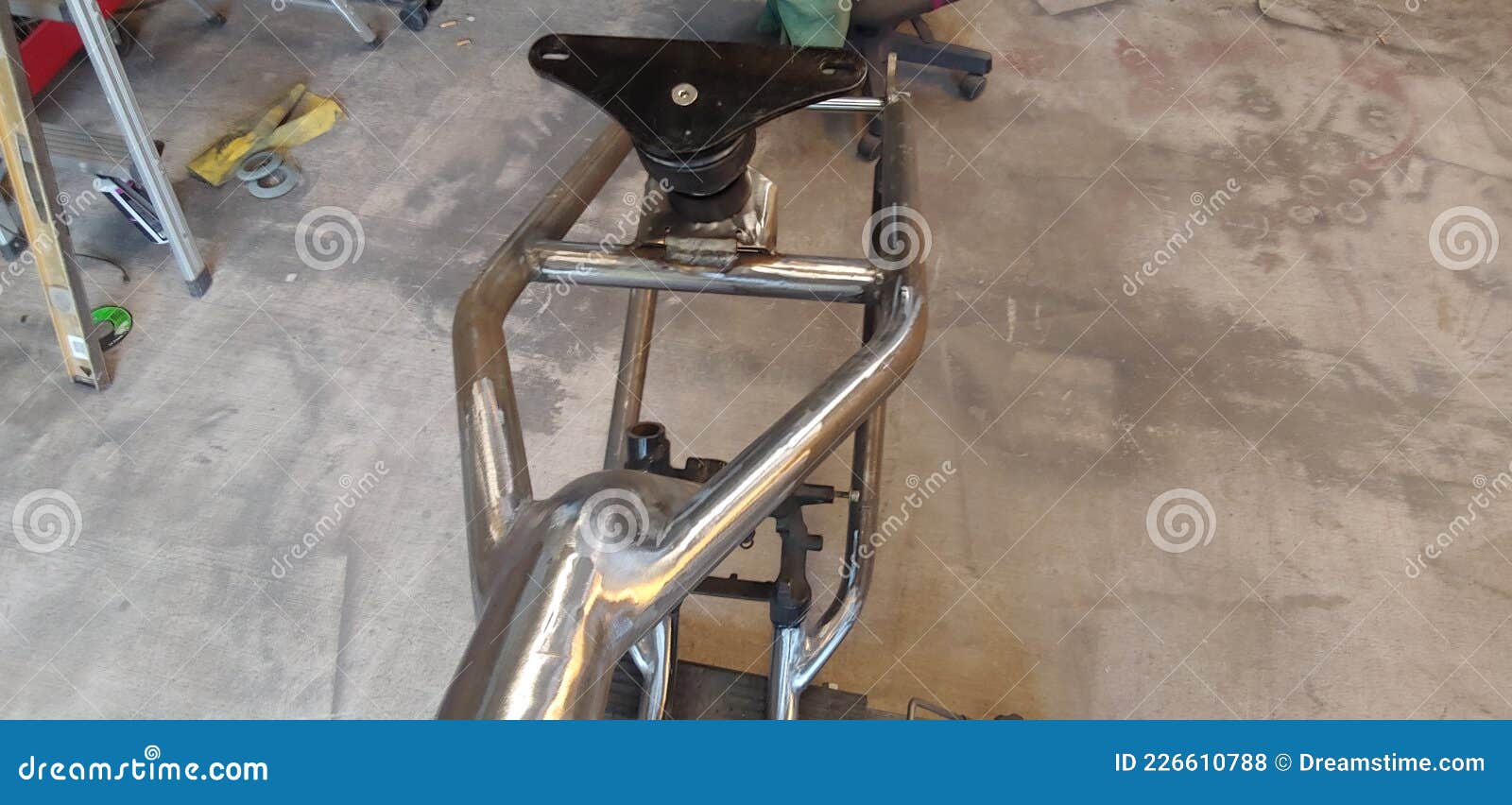 Hardtail Harley frame editorial stock photo. Image of custom - 226610788