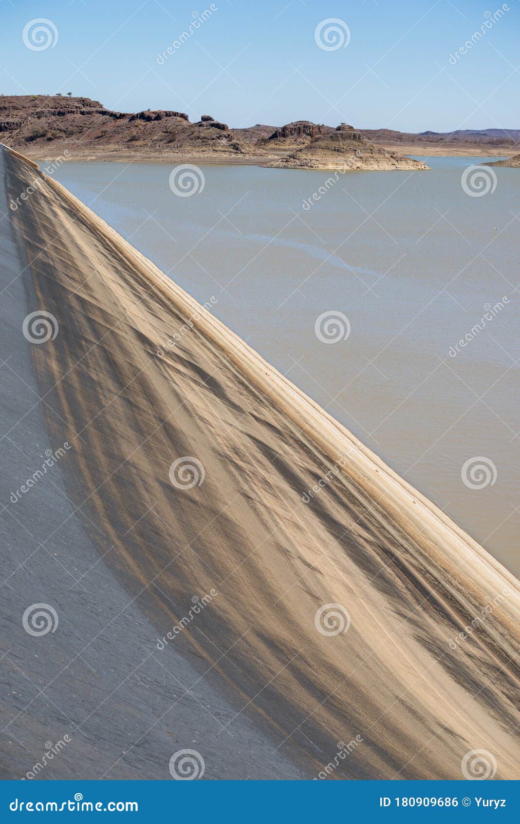 Hardup Dam in Namibia stock photo. Image of reservoir - 180909686