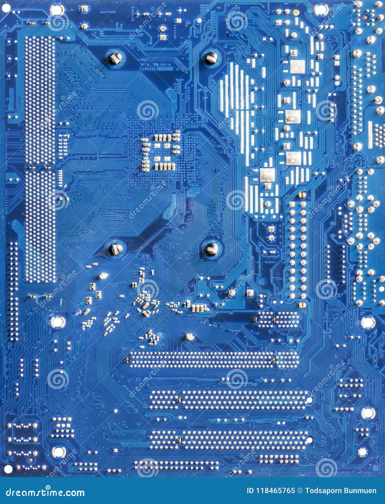 Hardware Blue Motherboard Circuit Technology Background Stock Image ...