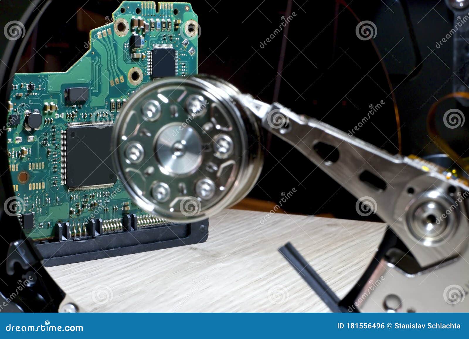 Hardware Board with Electronic Components - Hard Disc Driver Stock ...