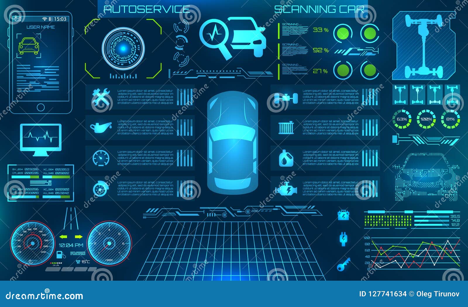 Set Diagnostics Condition Of Car, Steering Wheel, Engine Piston, Car ... Set Diagnostics Condition Of Car, Steering Wheel, Engine Piston, Car ...