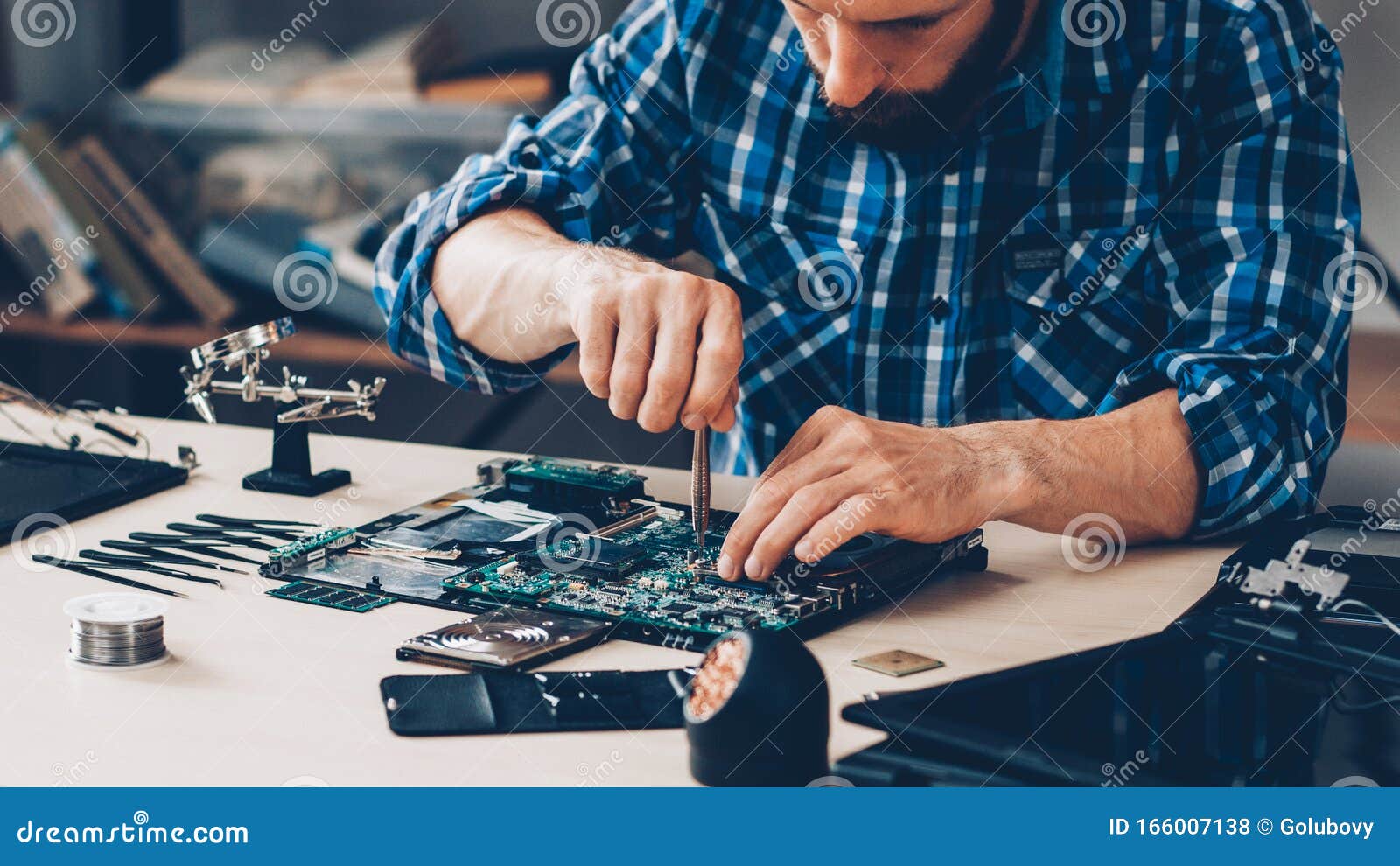 Hardware Diagnostics Disassembled Laptop Parts Stock Photo ...