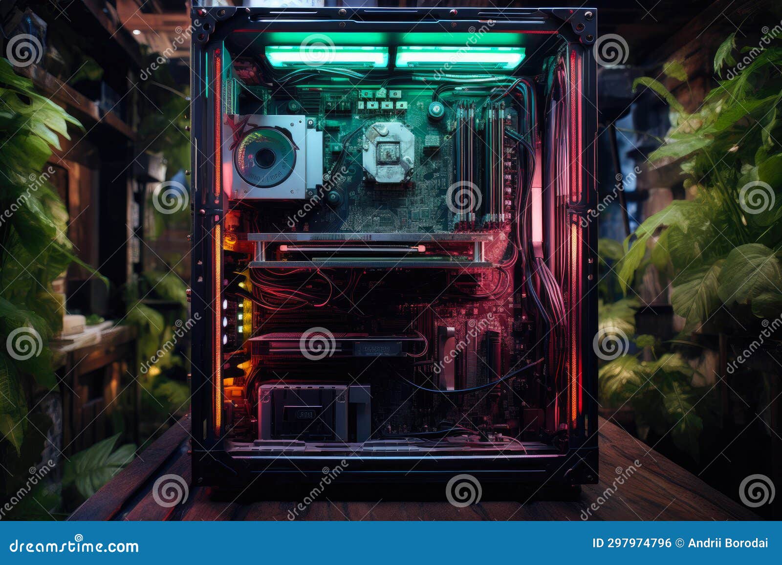 Hardware Exposed: Inside the Powerhouse PC. Stock Illustration ...
