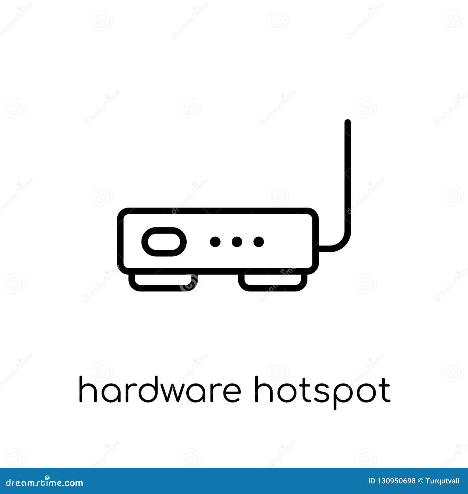 Hardware Hotspot Icon. Trendy Modern Flat Linear Vector Hardware Stock ...