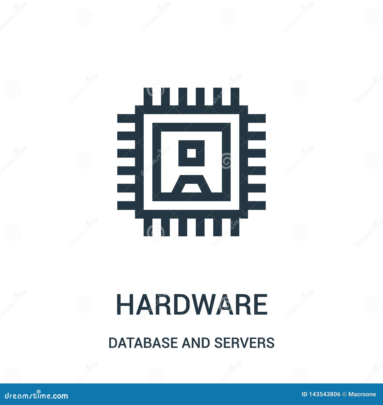 Hardware Icon Vector From Database And Servers Collection Thin Line Hardware Outline Icon