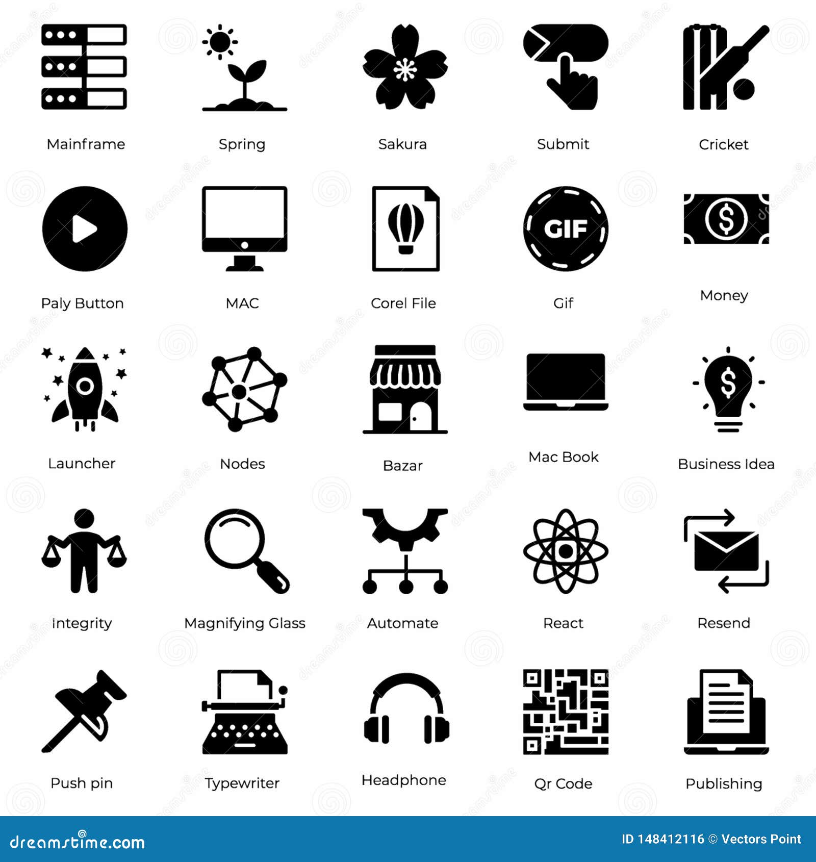 Hardware Icons Pack editorial photo. Illustration of automated - 148412116