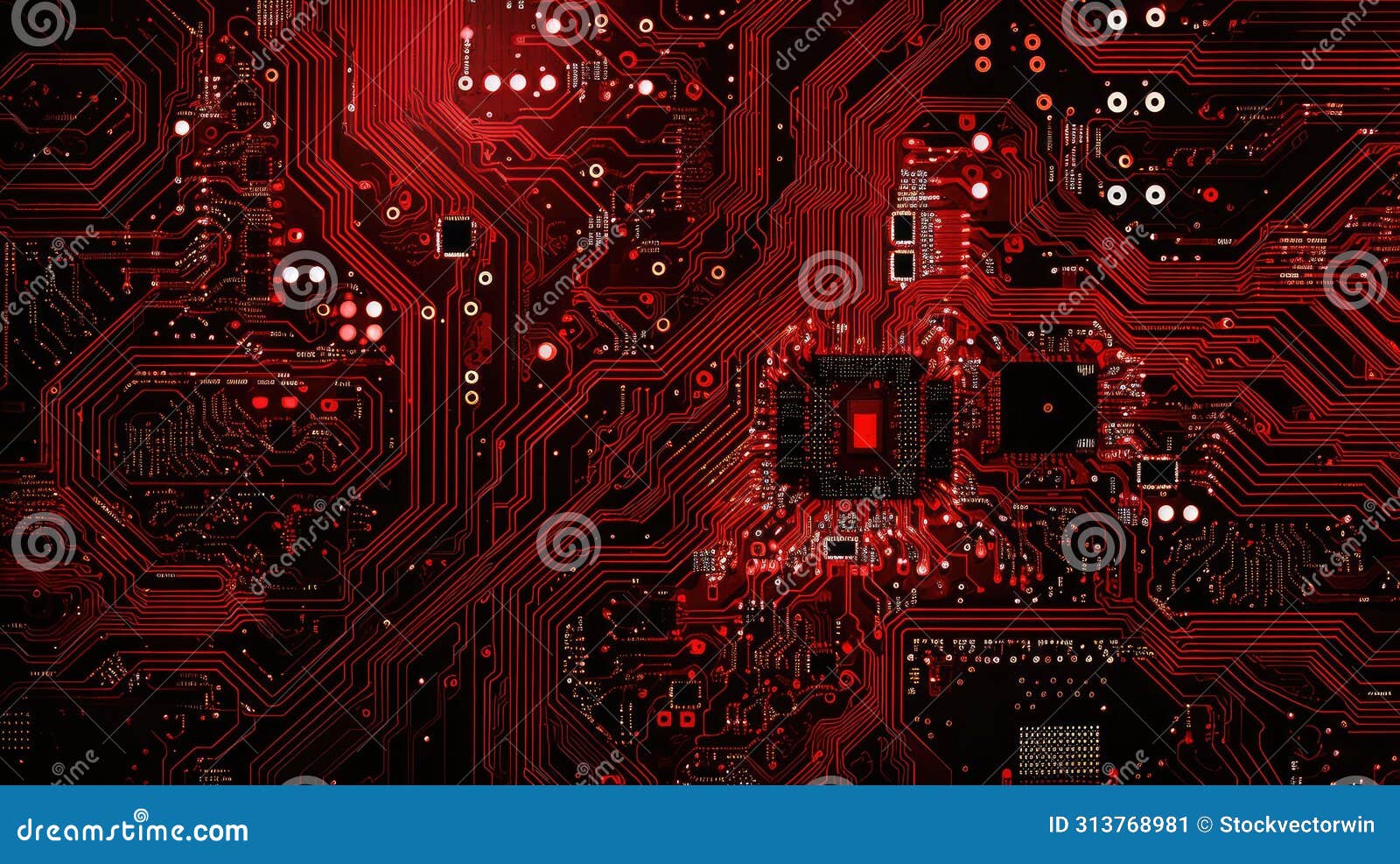 Hardware Information Technology Red Stock Illustration - Illustration ...