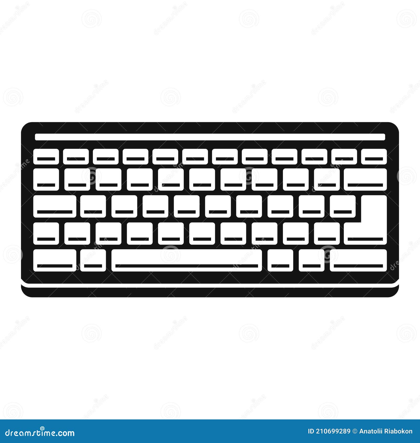 Hardware Keyboard Icon, Simple Style Stock Vector - Illustration of ...