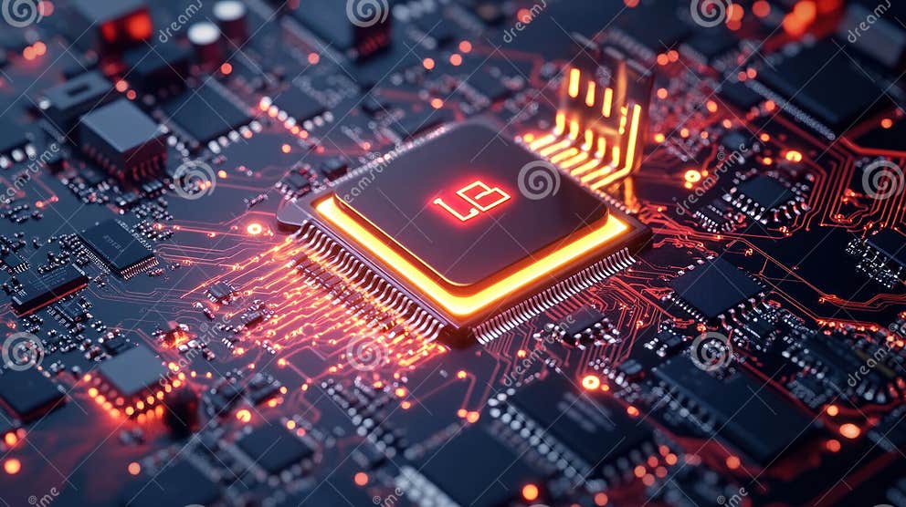 Hardware Lock for Computer Security: Encryption Concept with Padlock on ...
