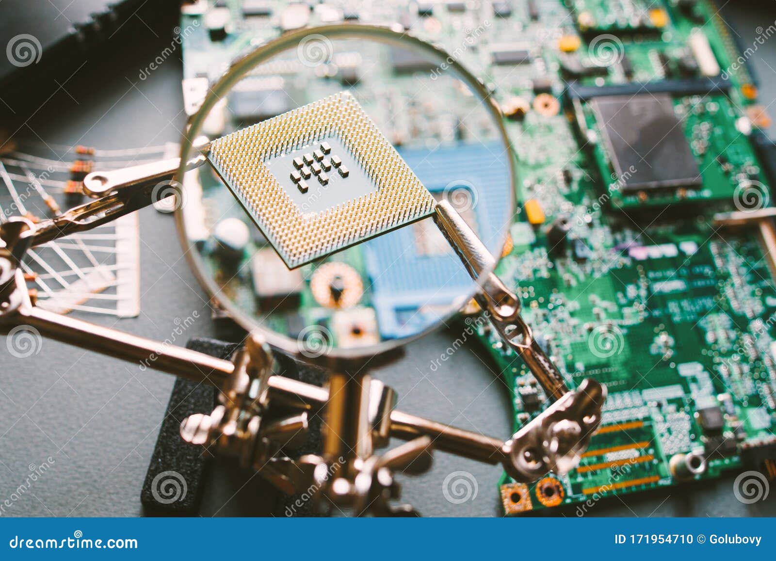 Hardware Maintenance Cpu Processor Analysis Stock Photo - Image of ...