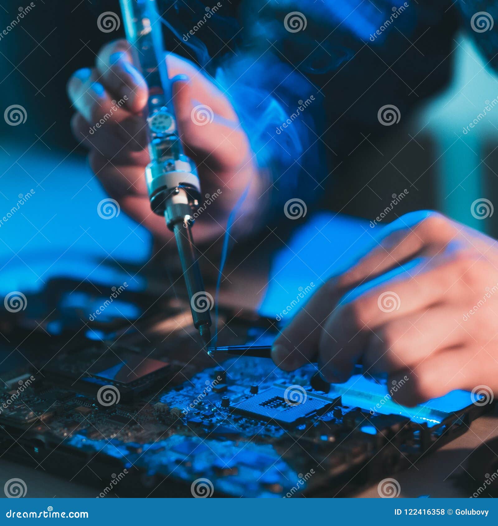Hardware Maintenance Repair Electronics Renovation Stock Photo - Image ...