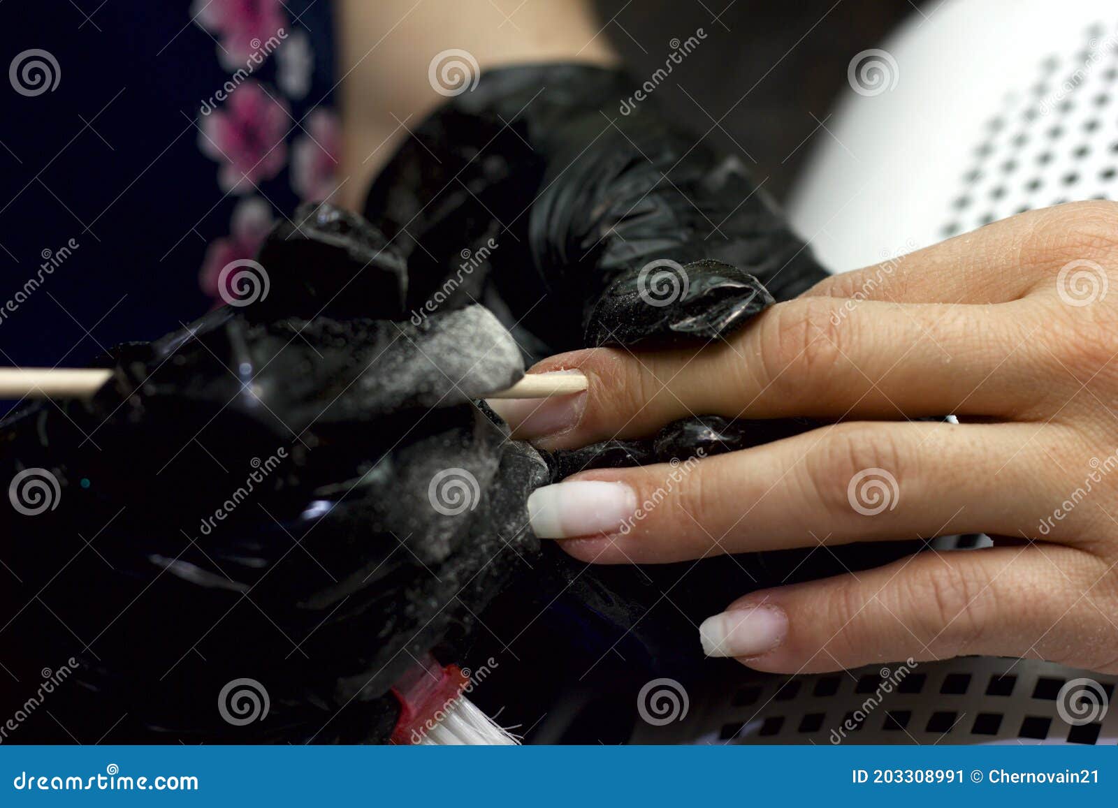 Hardware Manicure, a Master Uses a Machine and a Cutter To Process the ...