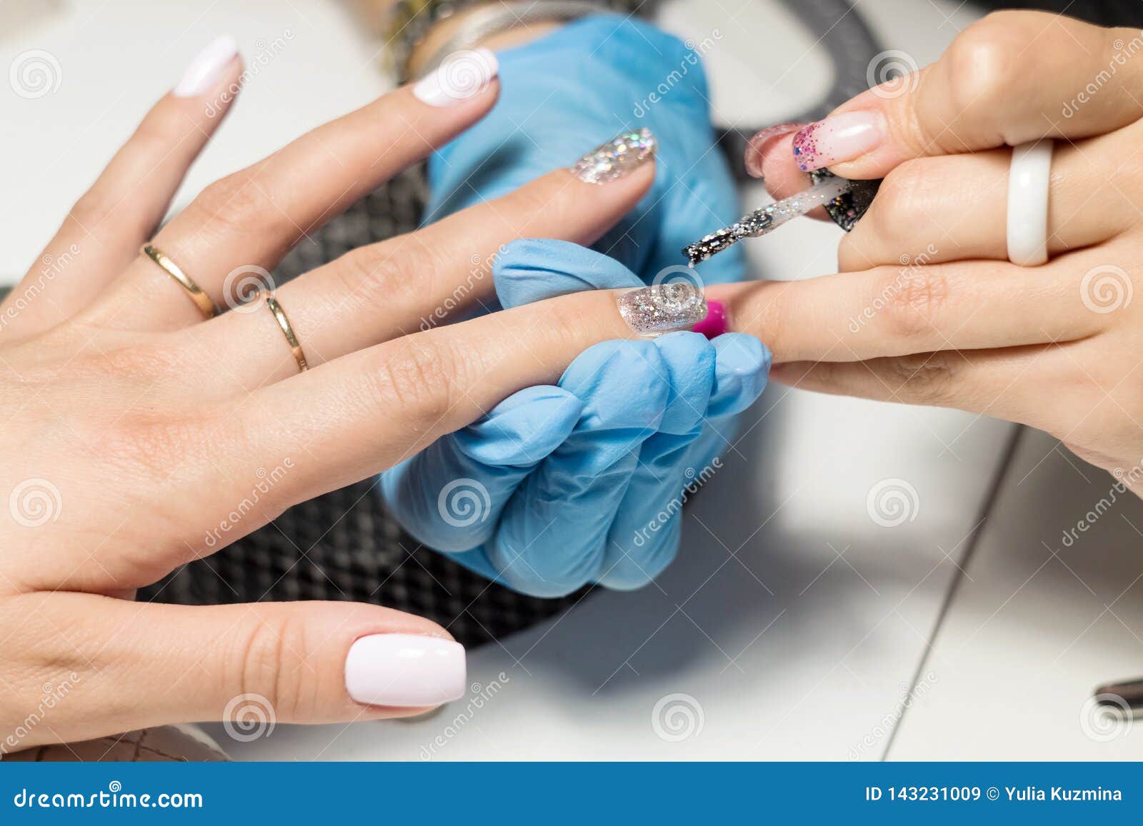 Nail Salon, Nail and Hand Care Stock Image - Image of gloves, beautiful ...