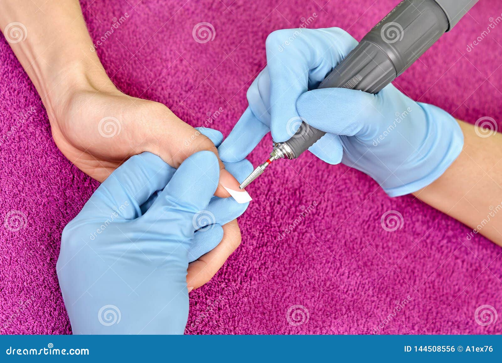 Hardware Manicure with Using Electric Machine Stock Photo - Image of ...