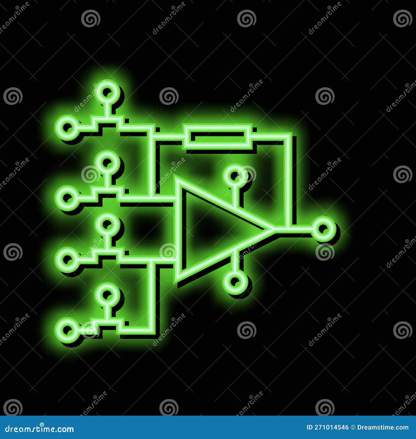 Hardware Model Neural Network Neon Glow Icon Illustration Stock Vector ...