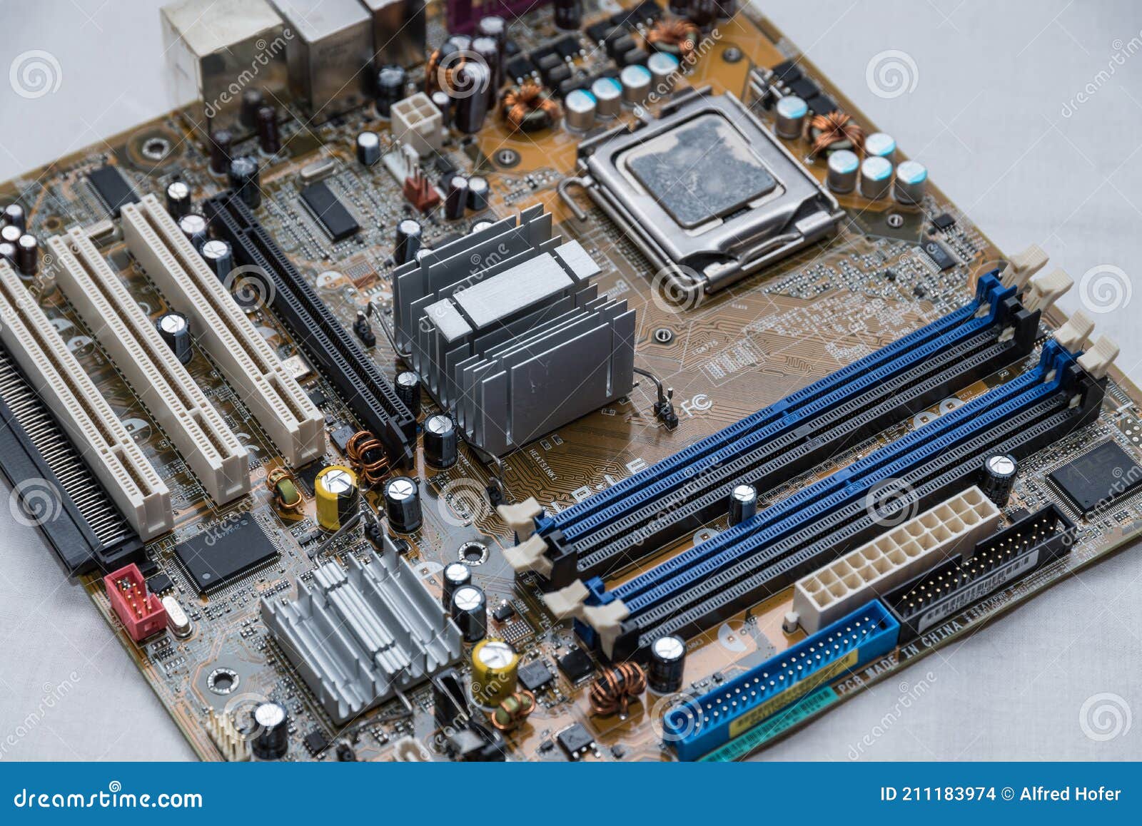 Hardware Motherboard and Processor Stock Photo - Image of computing ...