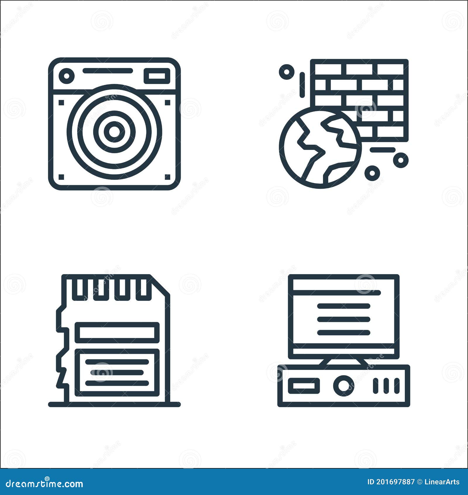 Firewalls Linear Icon. Modern Outline Firewalls Logo Concept On Vector ...