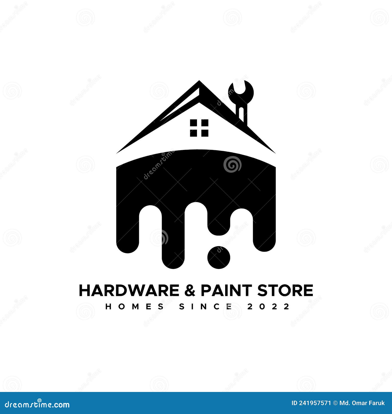 Hardware and Paint Store Logo Design Template Stock Vector ...