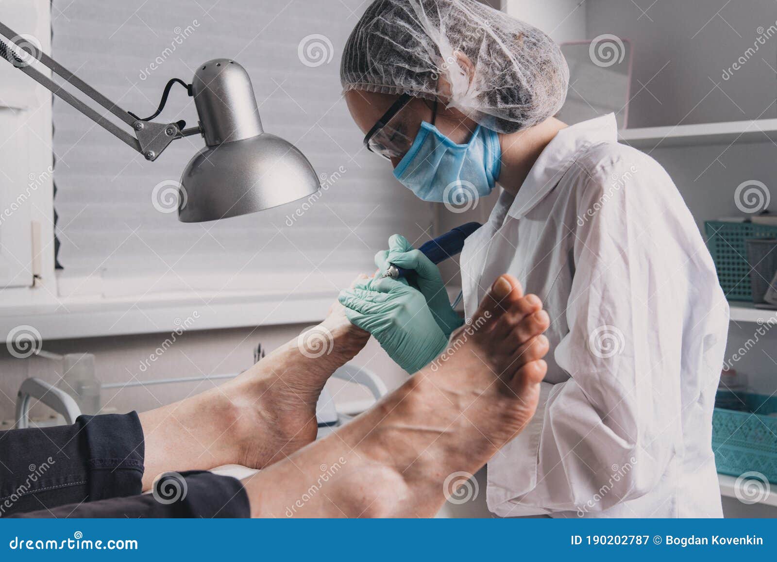 Professional Hardware Pedicure Using Electric Machine Stock Image ...