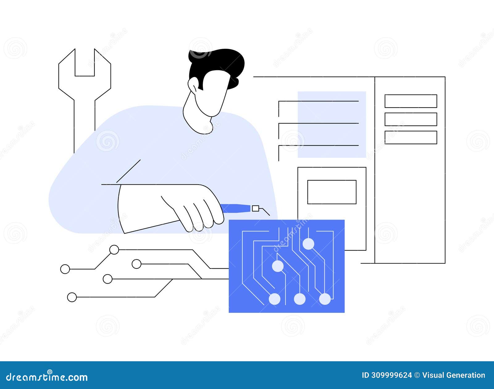Hardware Repair Isolated Cartoon Vector Illustrations. Stock Vector ...