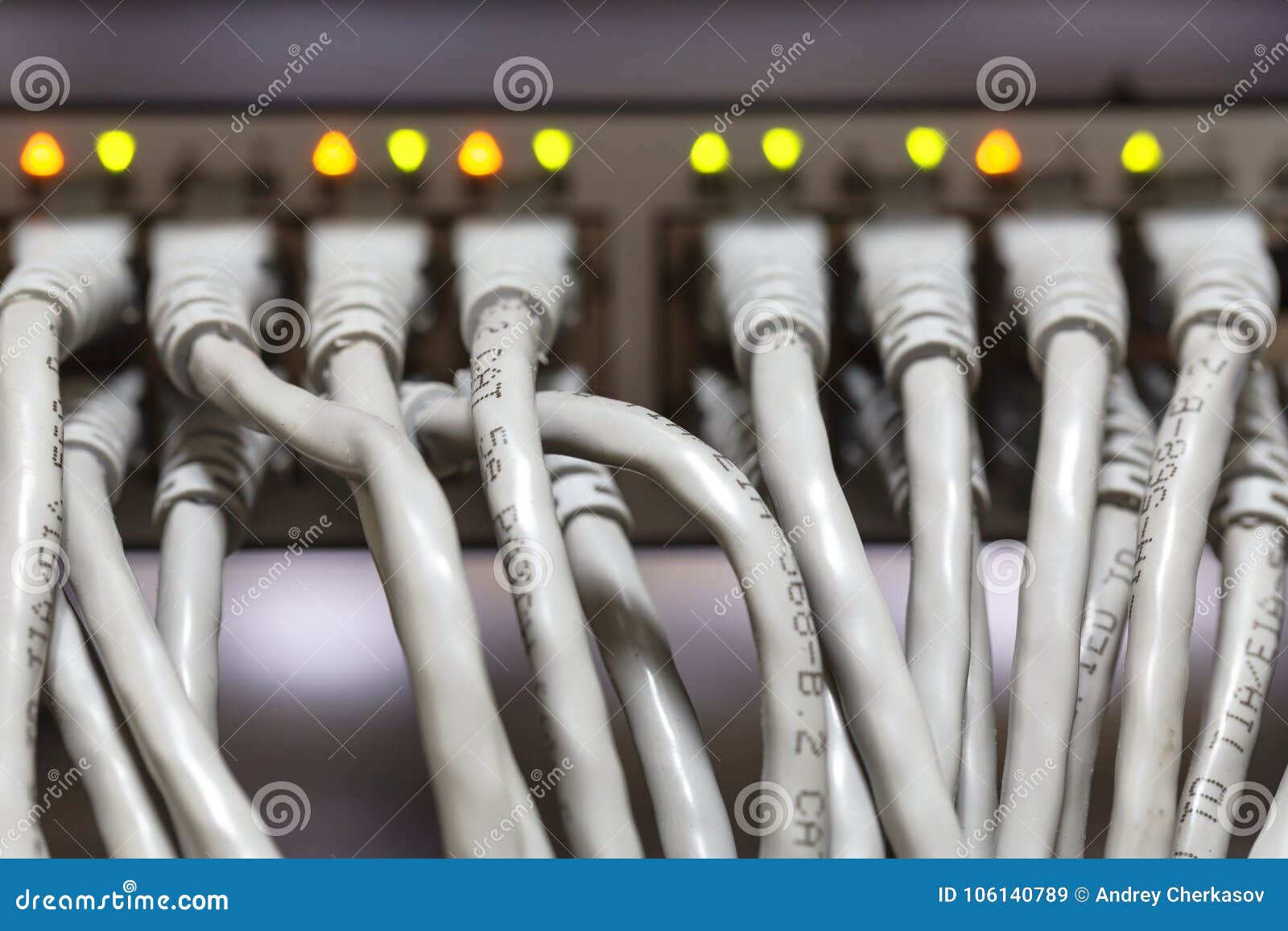 Hardware Router. To Him Summed Up, Various Computer Cables Stock Image ...