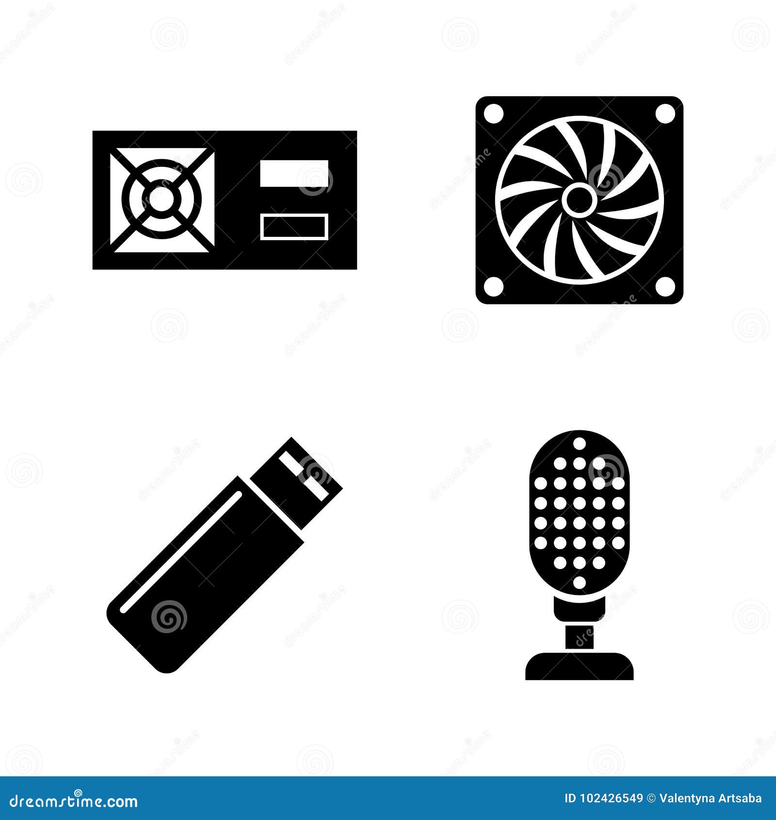 Hardware. Simple Related Vector Icons Stock Vector - Illustration of ...
