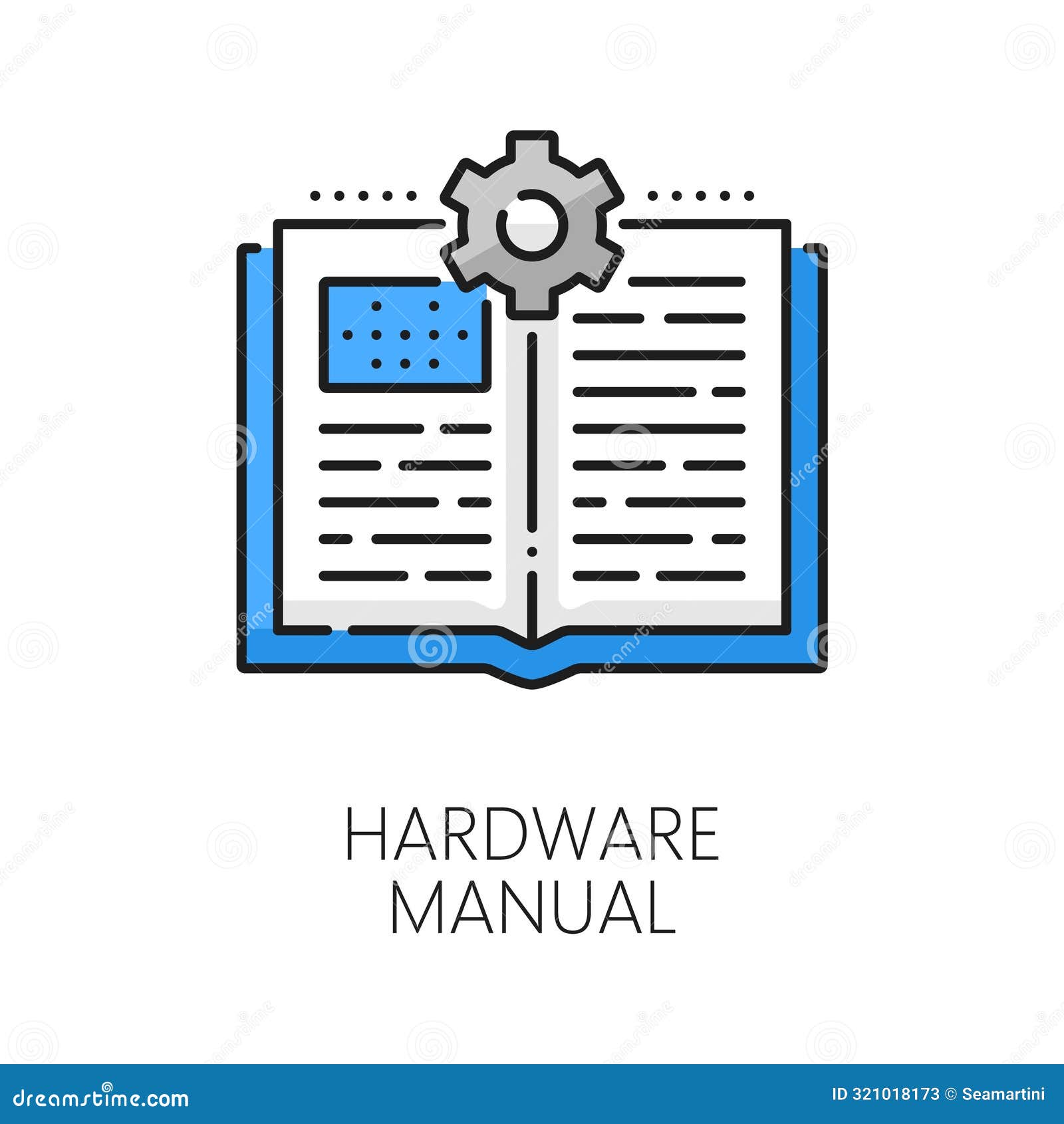 Hardware or Software User Manual Thin Line Icon Stock Vector ...