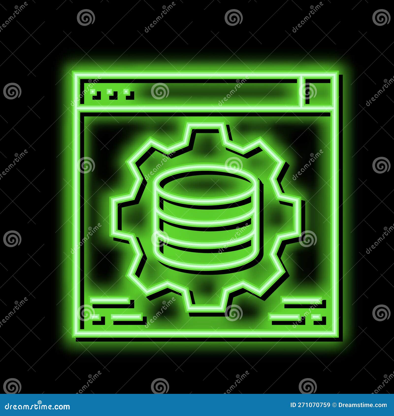 Hardware Solution Digital Processing Neon Glow Icon Illustration Stock ...