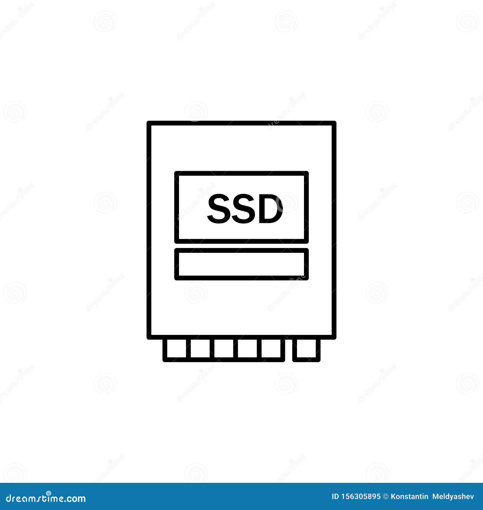 Hardware, SSD, Disk, Hard Icon. Simple Thin Line, Outline Vector of ...